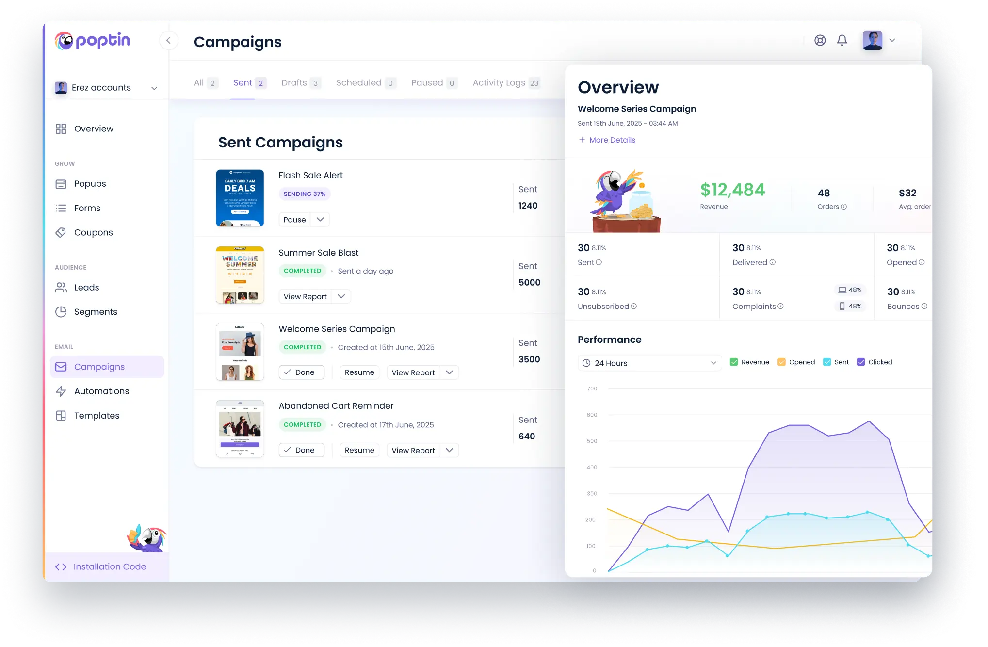 Email Campaigns Software | Email Newsletters That Convert - Poptin